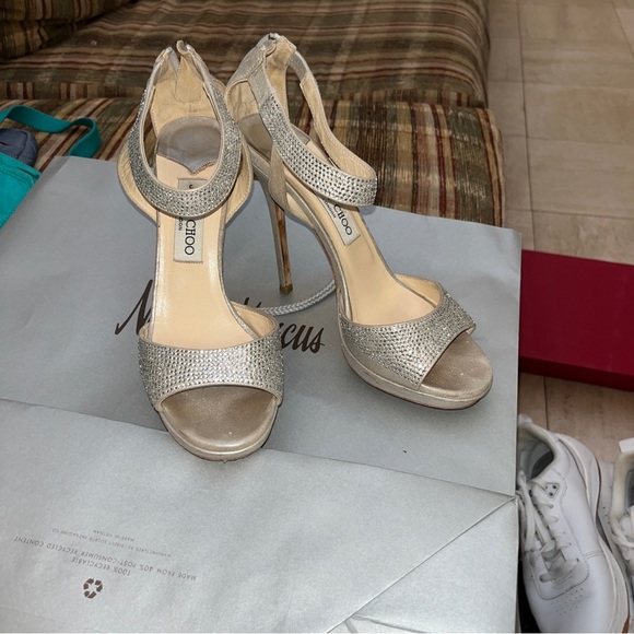 Jimmy Choo Shoes Jimmy Choo Sparkly Heels 375 Poshmark
